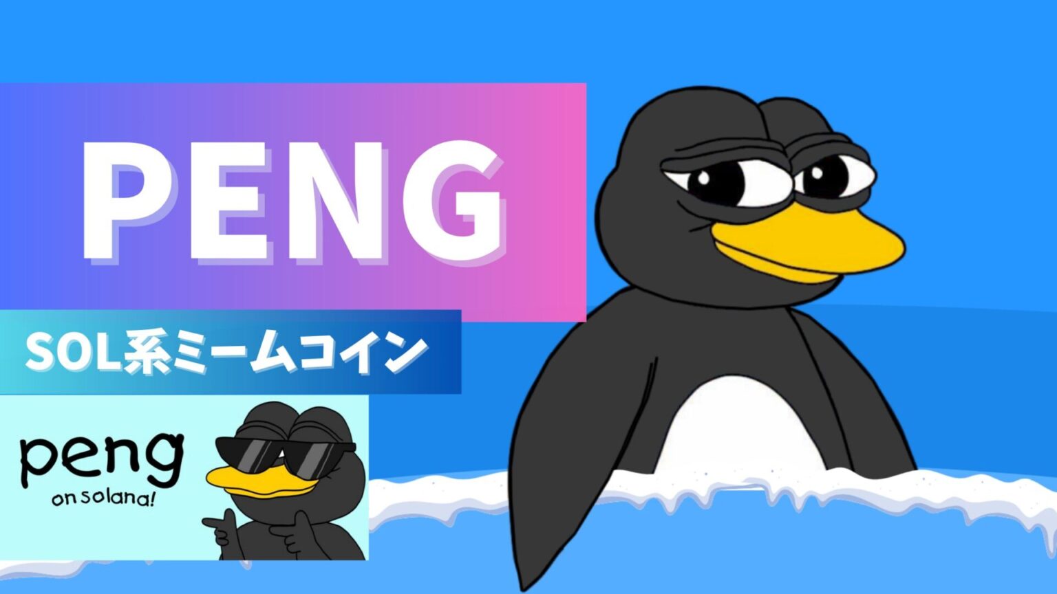 【仮想通貨】PENG(ペン)とは？魅力＋買い方を解説！SOL系ミームコインが登場！ | NFTゲーム大学
