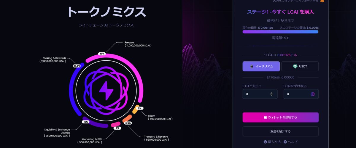 Lightchain Protocol AI(LCAI)とは?魅力や買い方を解説!実用性のあるAI銘柄! | NFTゲーム大学 Lightchain Protocol AI(LCAI)とは?魅力や買い方を解説!実用性のあるAI銘柄! | NFTゲーム大学